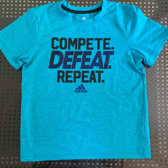 adidas | Shirts & Tops | Adidas Boy Compete Defeat Repeat Graphic Tee | Poshmark